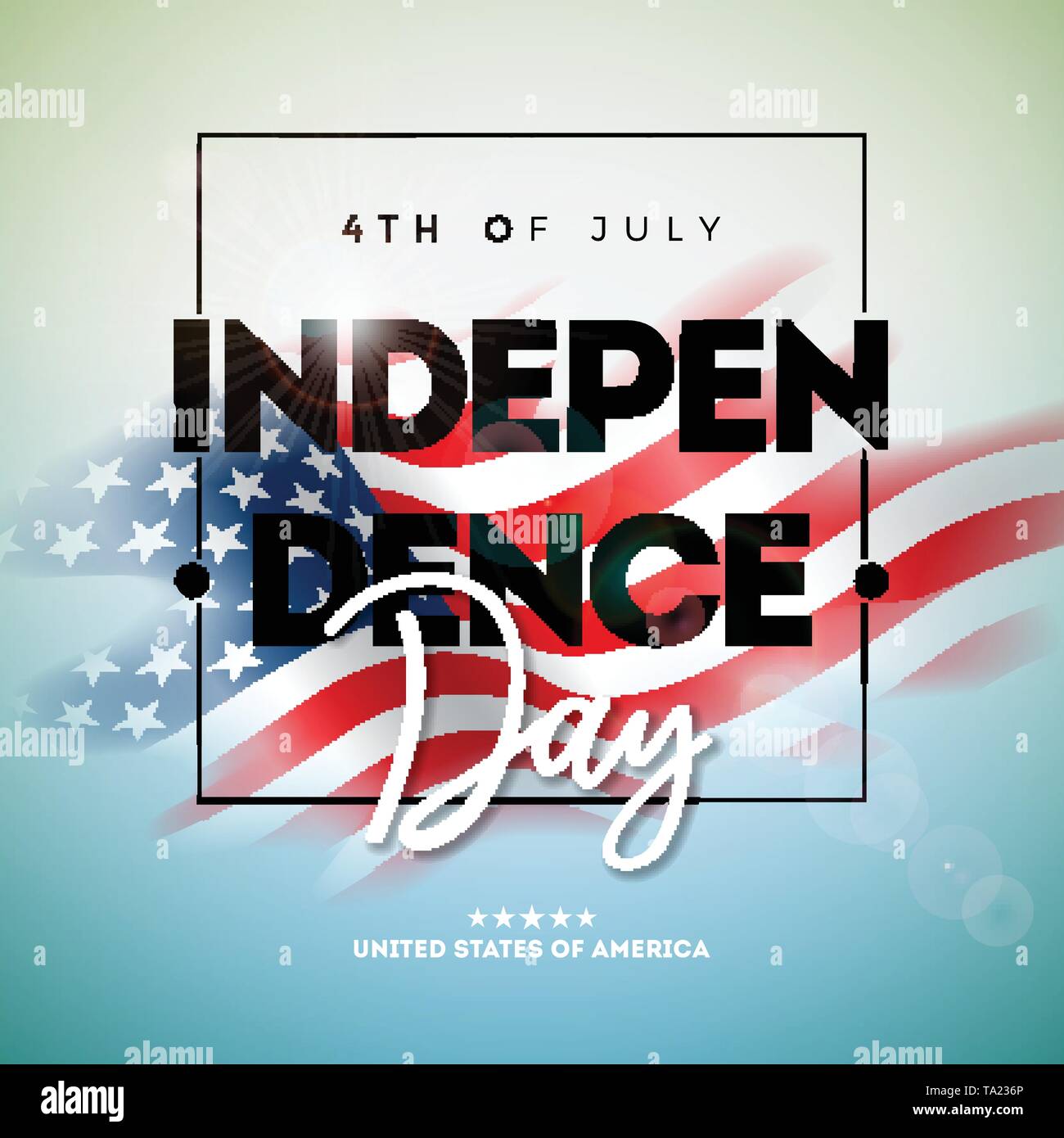 4th of July Independence Day of the USA Vector Illustration wth ...