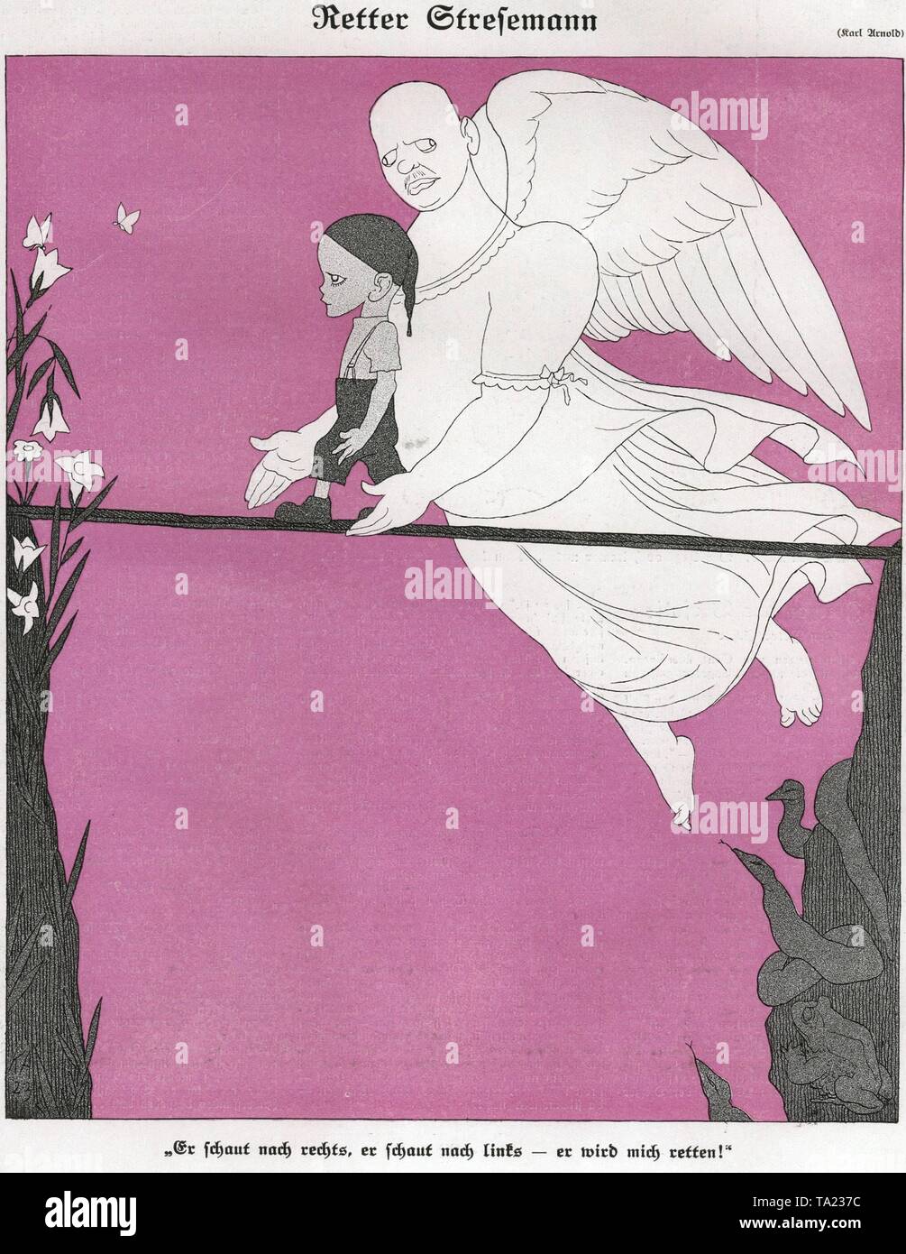 The caricature of Karl Arnold on the front page of the German satirical ...