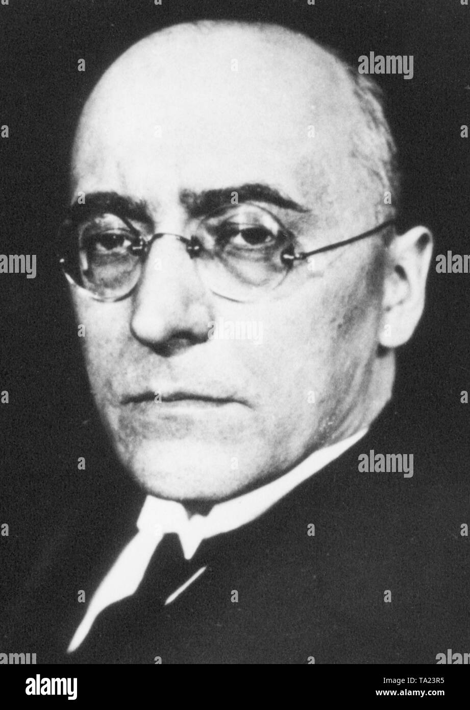 Portrait of Reich Chancellor Heinrich Bruening (Cabinet Bruening II ...