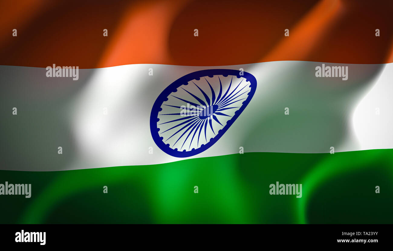 Flying indian flag hi-res stock photography and images - Alamy