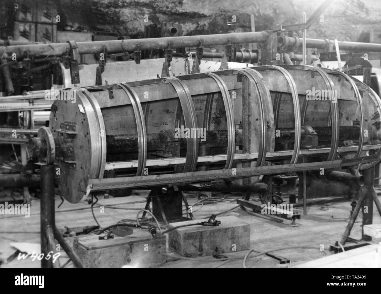 Production of the Heinkel He 162 in an underground production plant ...