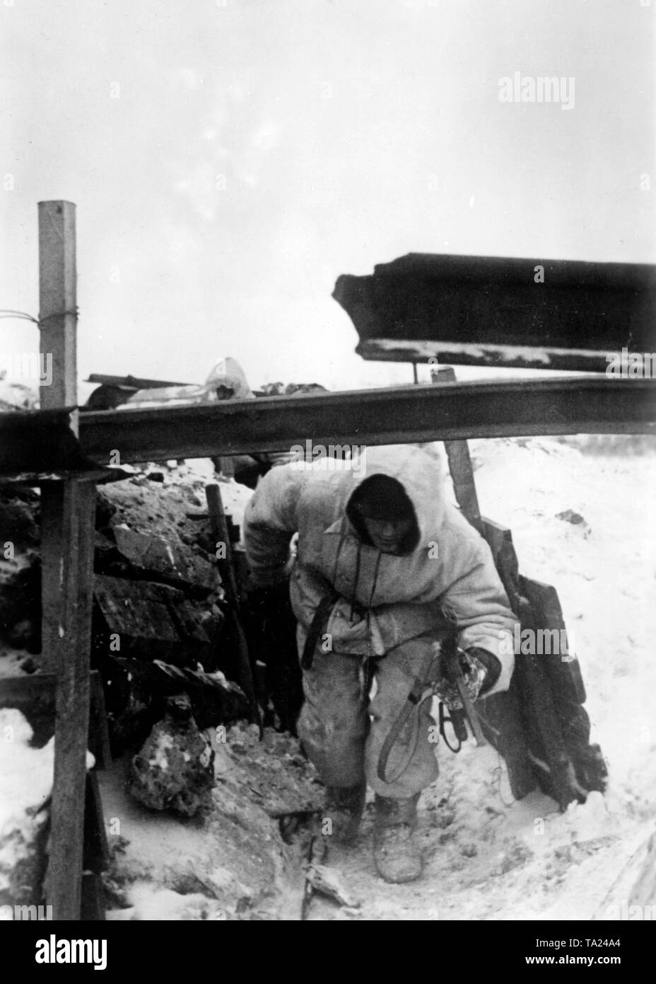 A German fire trench ran under the tracks of the Leningrad subway line ...