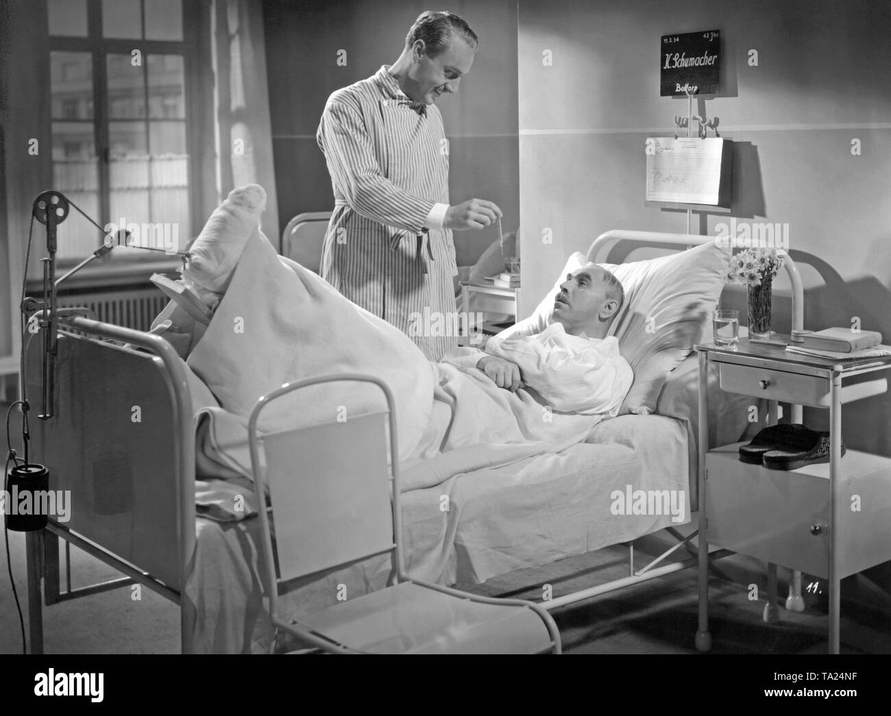 Willy Schur and Siegfried Schuerenberg in the hospital in the German ...
