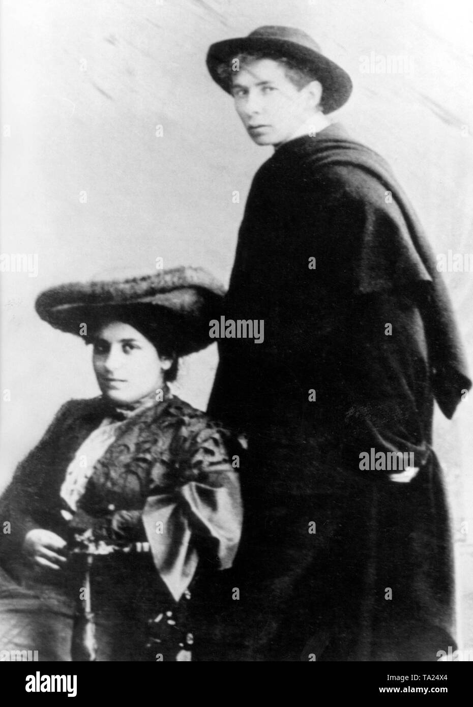 The later Elly Knapp-Heuss and Theodor Heuss (later Federal President ...