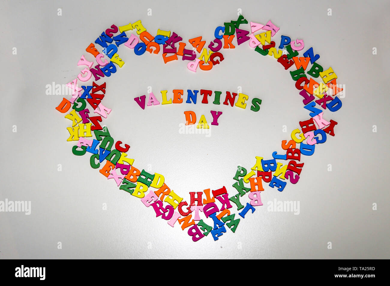 The word VALENTINES DAY is composed of bright colored letters Stock ...