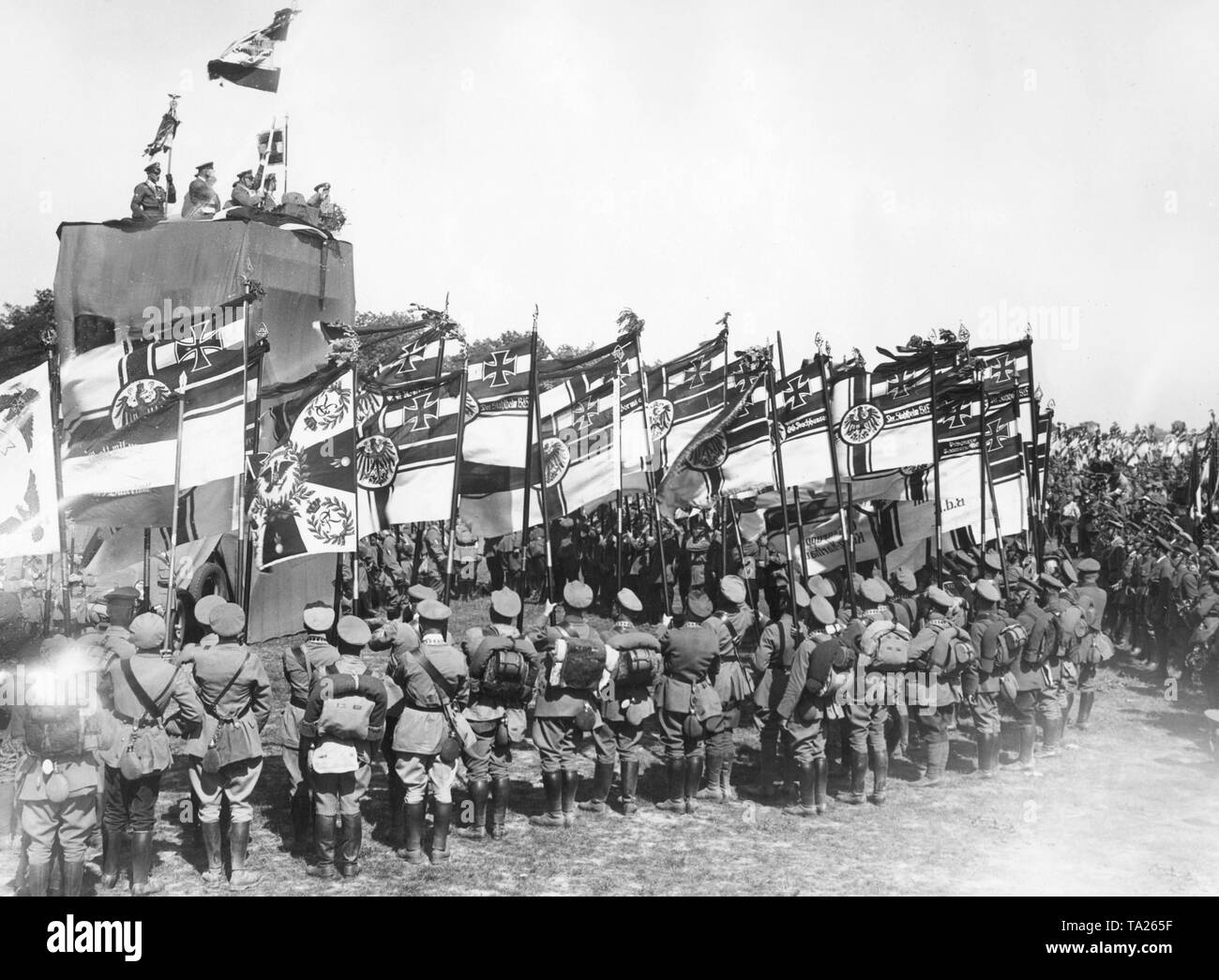 Paramilitary flags Black and White Stock Photos & Images - Alamy