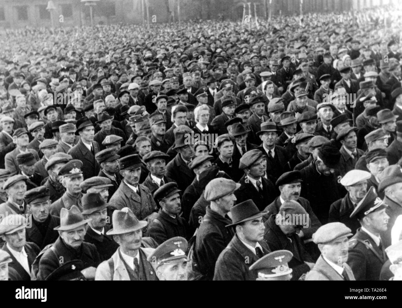 Soldiers of the Volkssturm listen the address of the Lower Silesian ...