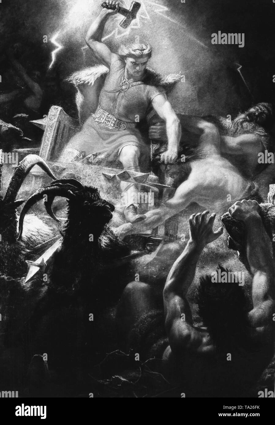 Thor's fight with the giants, 1872 hi-res stock photography and images ...