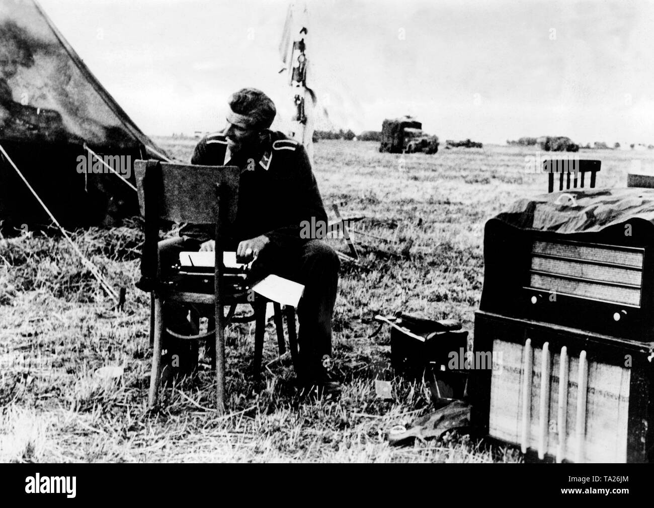 A German war correspondent writes his report on the Eastern Front ...