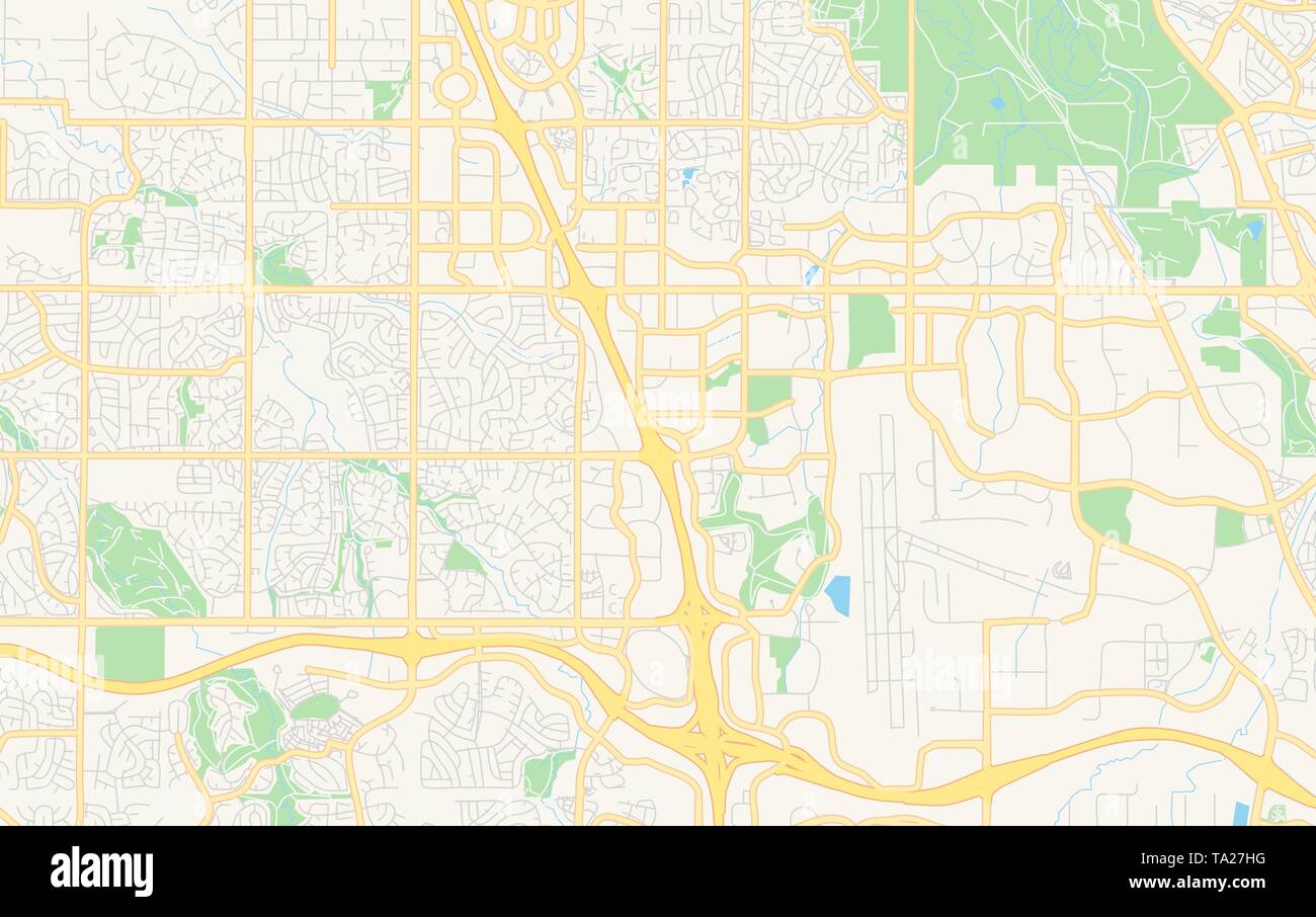 Empty vector map of Centennial, Colorado, USA, printable road map ...