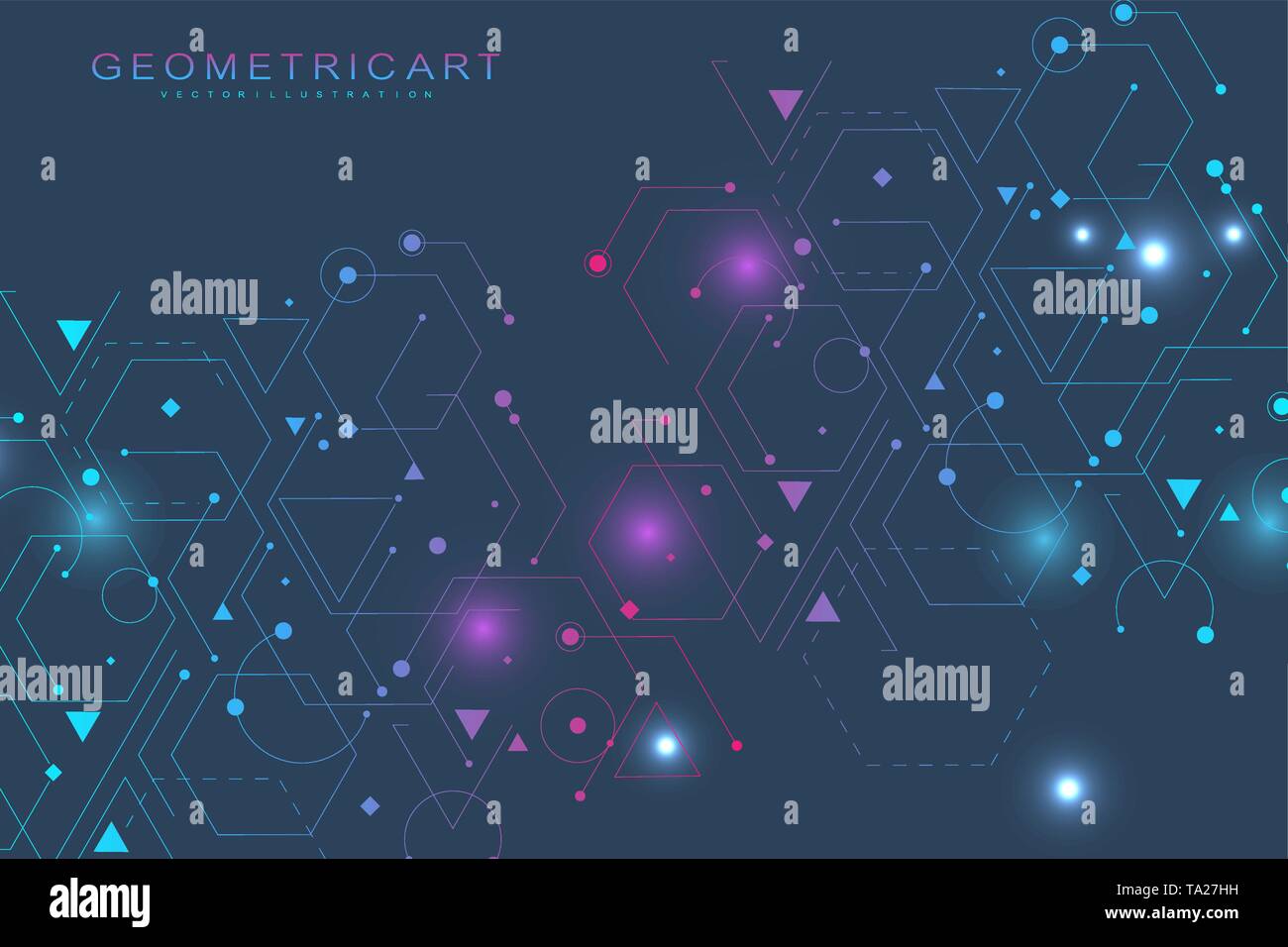 Big Data Visualization Background. Modern futuristic virtual abstract ...