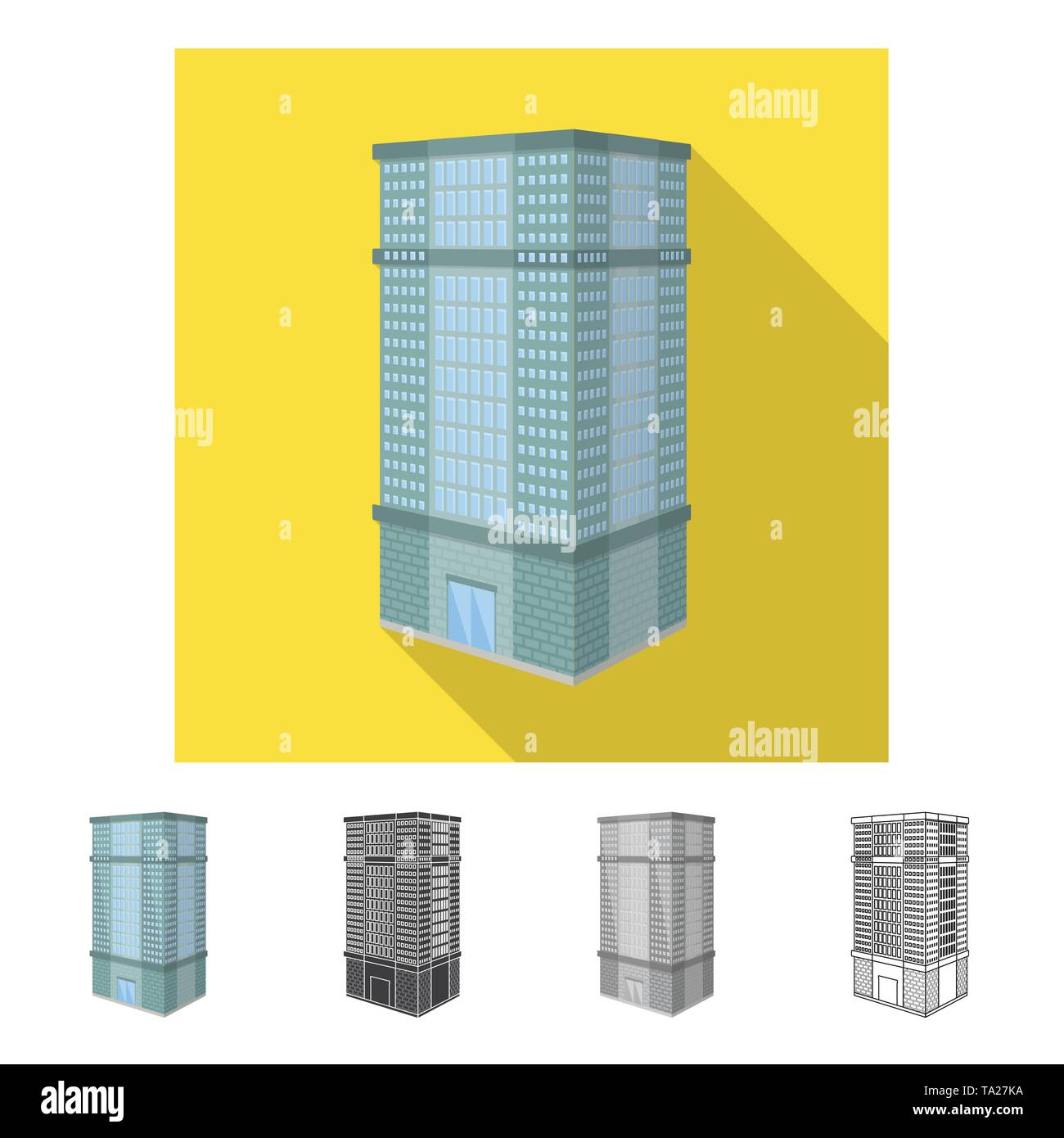 Vector illustration of house and skyscraper logo. Collection of house ...