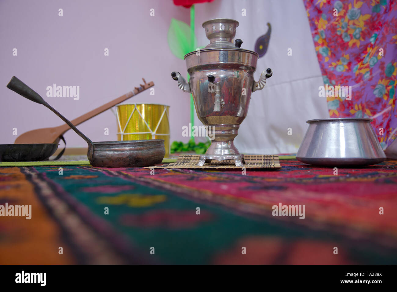 Azerbaijan tea samovar Concept traditional Azerbaijan culture object ...