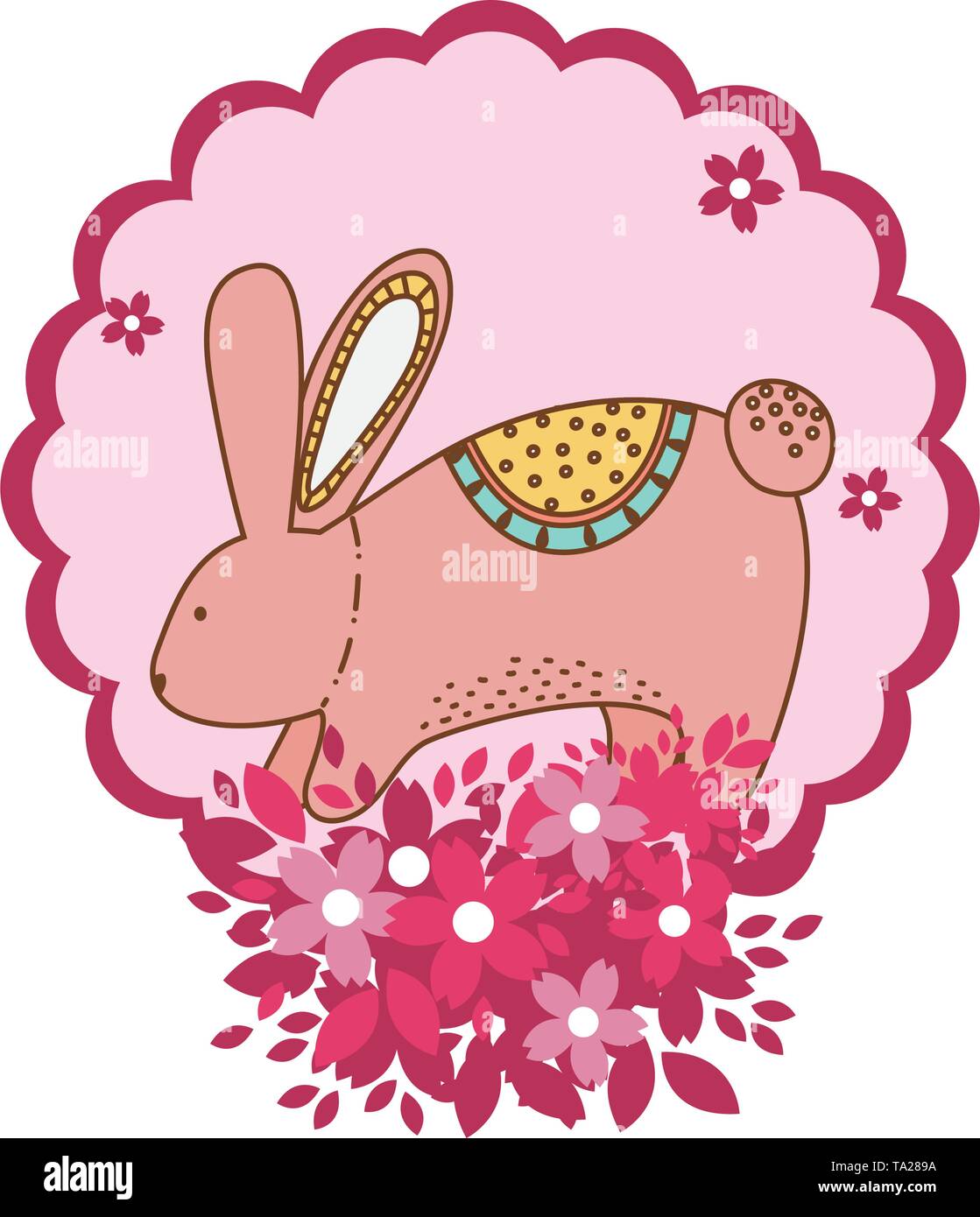 Rabbit cartoon design, Animal cute zoo life nature and fauna theme ...