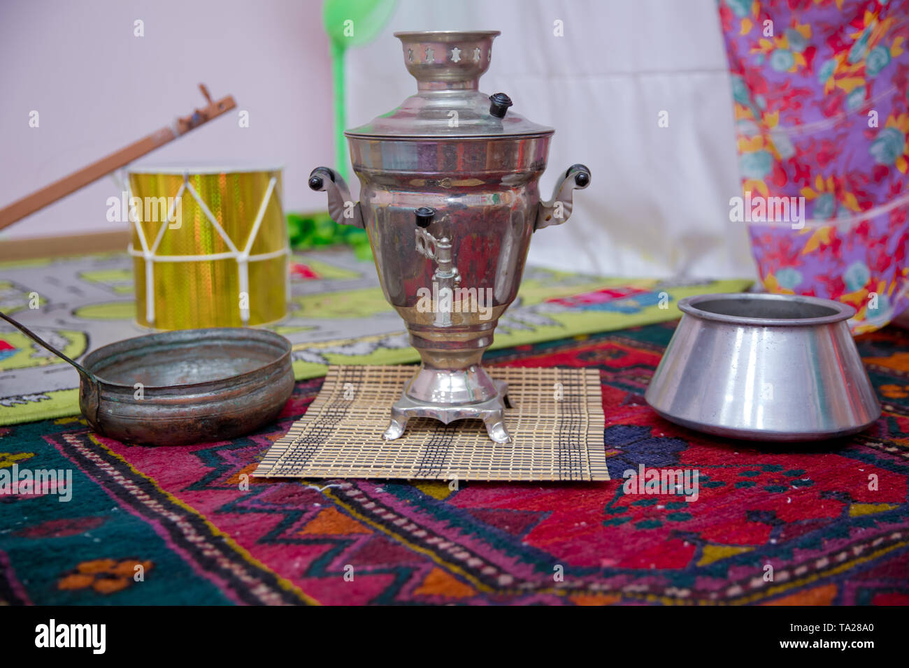 Azerbaijan tea samovar Concept traditional Azerbaijan culture object ...