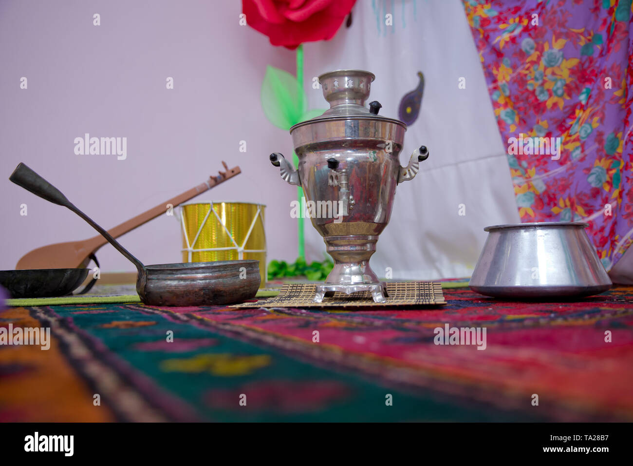 Azerbaijan tea samovar Concept traditional Azerbaijan culture object ...