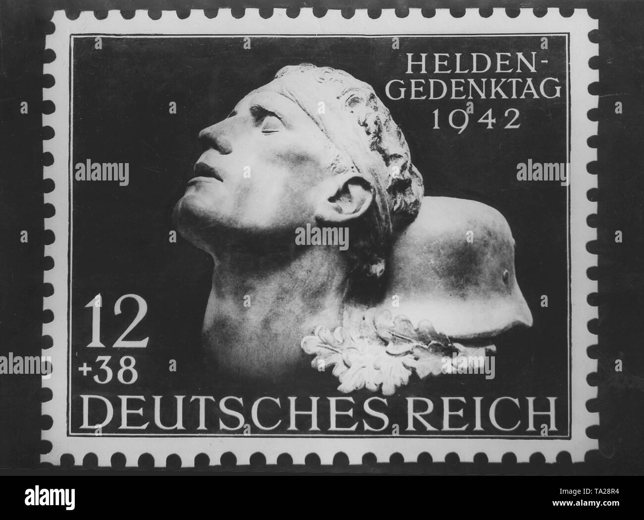 A special stamp of the Third Reich for the Heroes' Memorial Day in 1942 ...