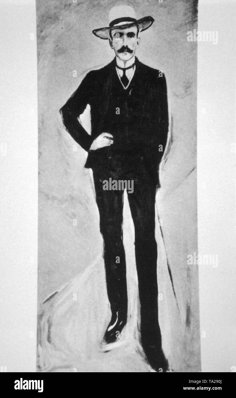 Harry Graf Kessler (1868 - 1937). Painting by E. Munch, 1906 Stock ...