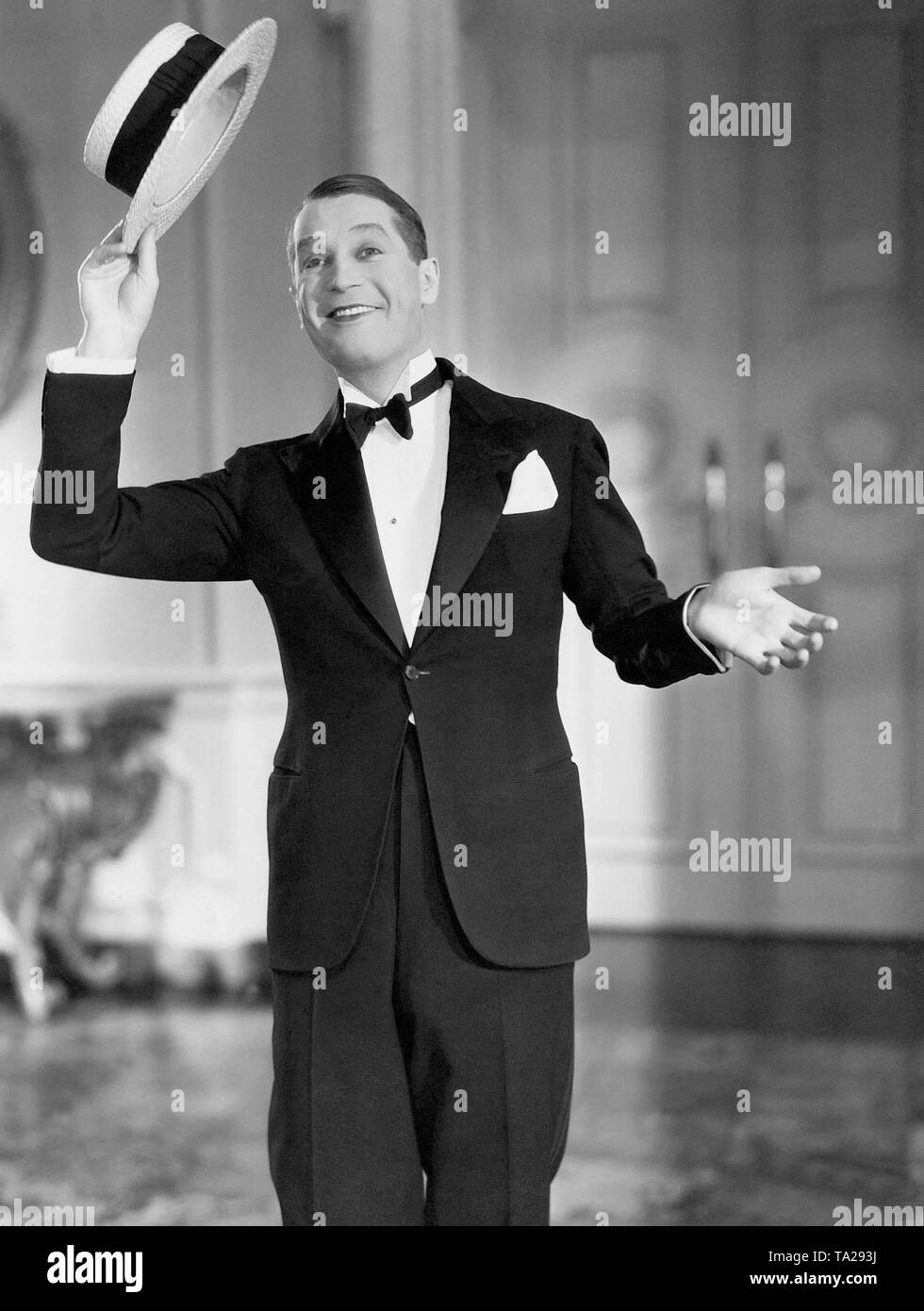 Maurice Chevalier (1888-1972), French chanson singer and actor Stock ...