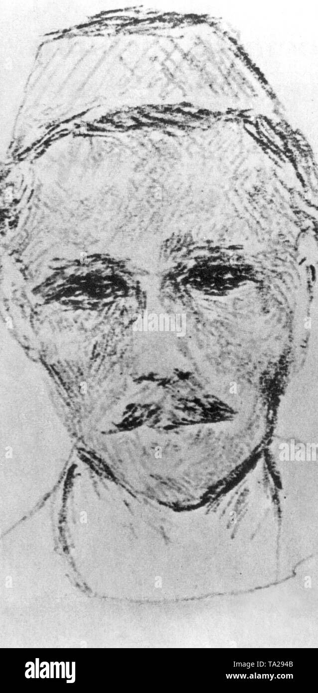 Portrait study of the late poet Arthur Rimbaud made by his sister ...