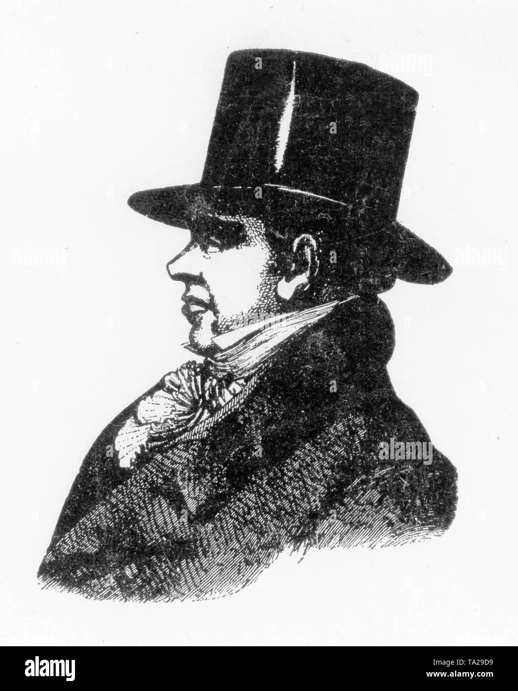 Profile portrait of Nathan Mayer Rothschild (1777-1836), founder of the ...