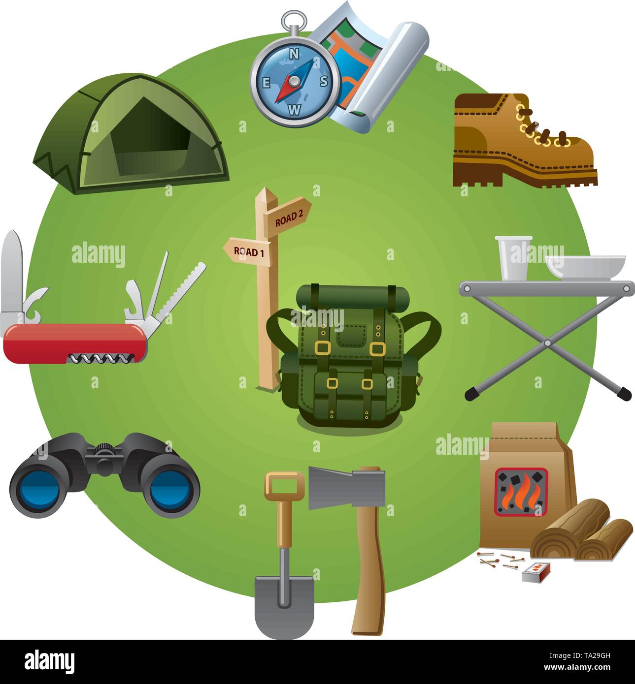 hike equipment icon Stock Vector Image & Art - Alamy