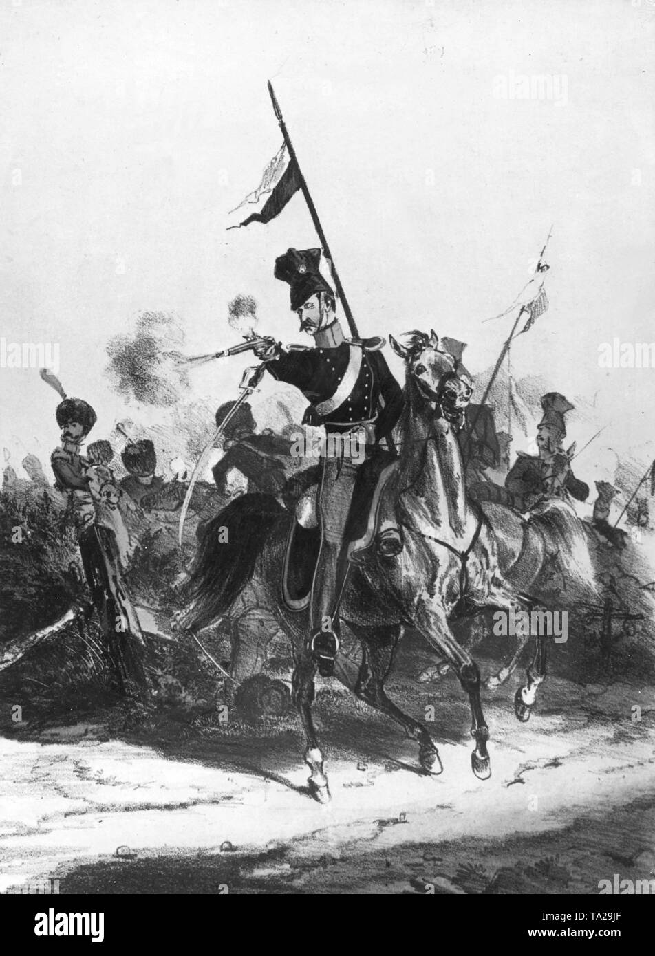 Representation of Prussian Uhlans Stock Photo - Alamy