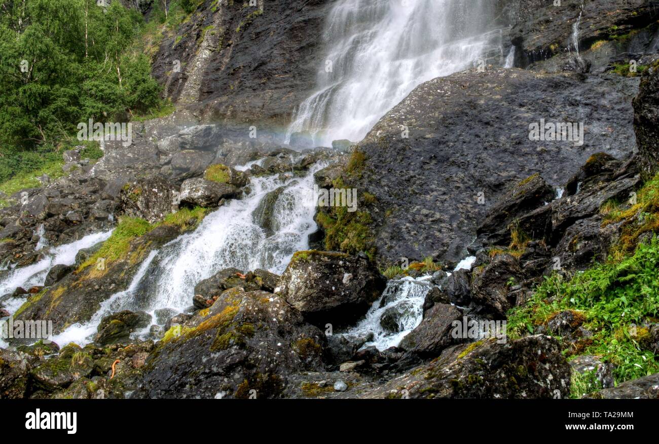 Rough nature in Norwegian landscape in the summer Stock Photo - Alamy