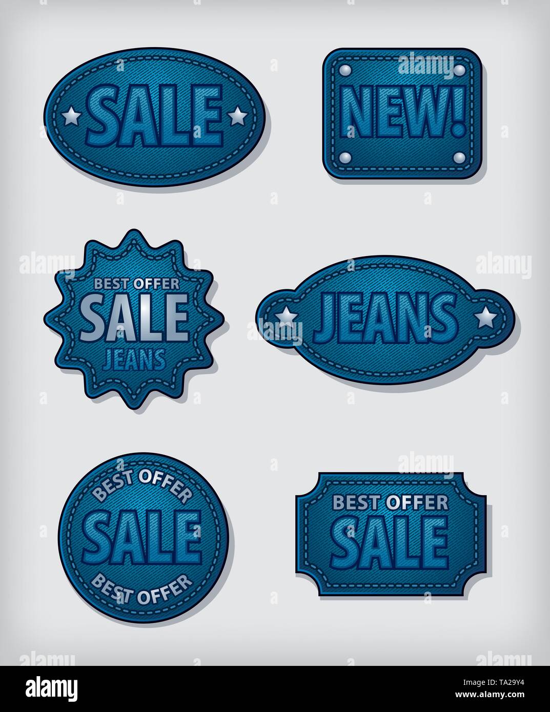 Jeans badges Stock Vector Images - Alamy