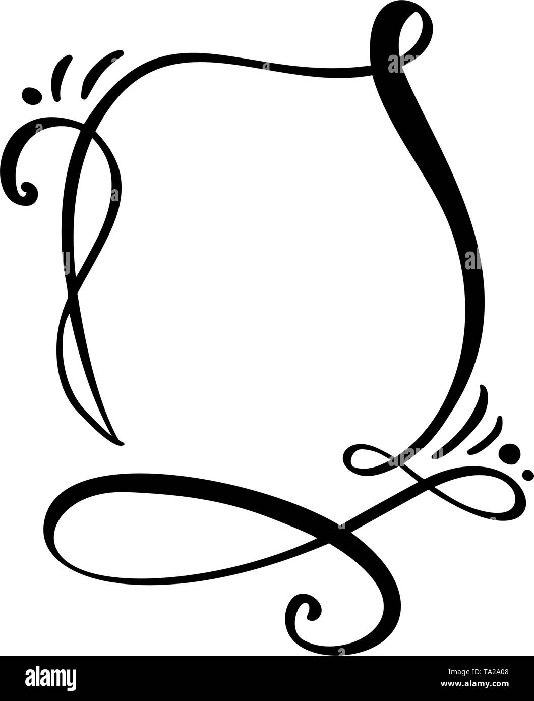 Calligraphy cartoon Quote speech bubble icon. Hand drawn text frame or ...