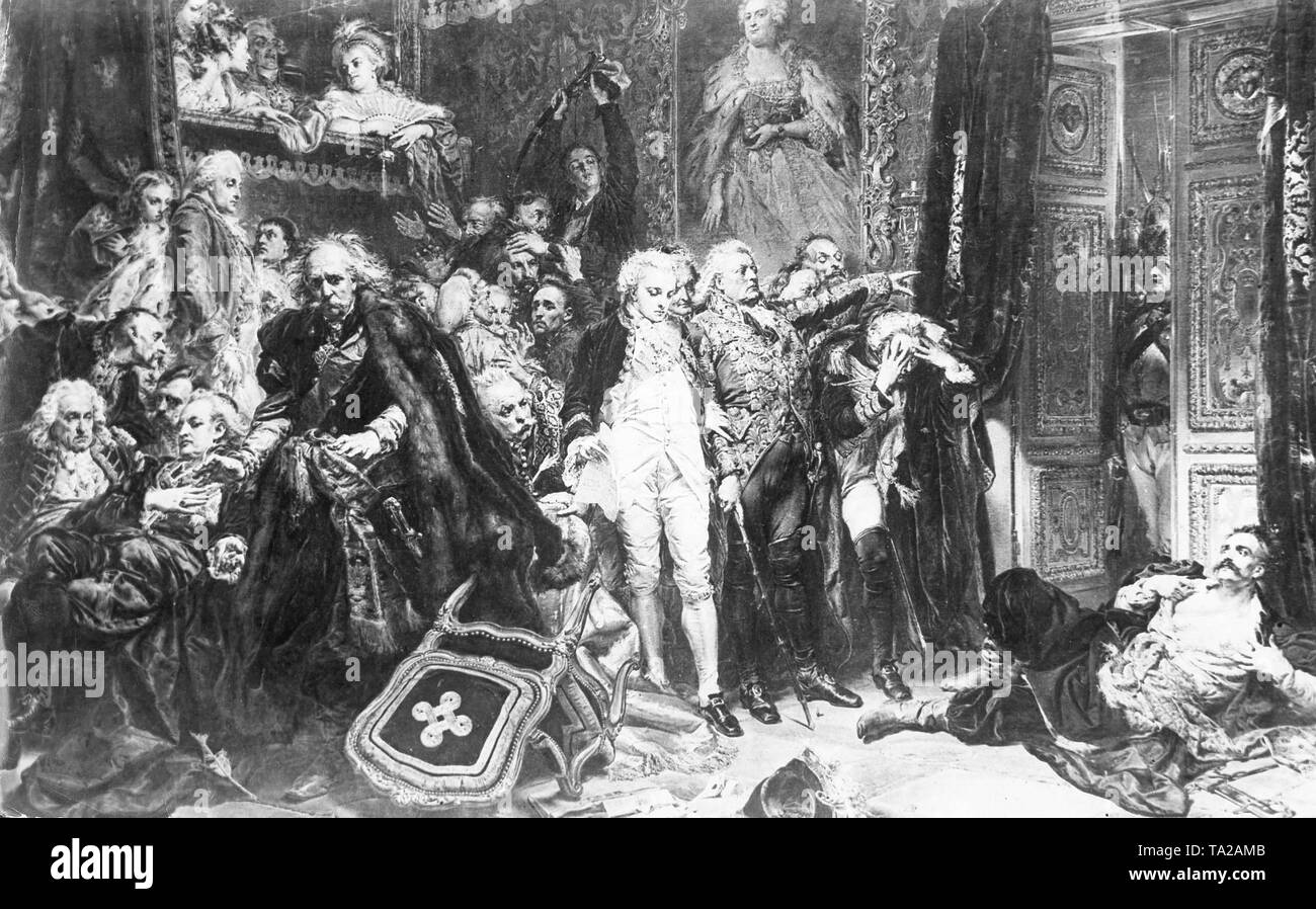 Rejtan, or the Fall of Poland painting by the Polish artist Jan Matejko ...