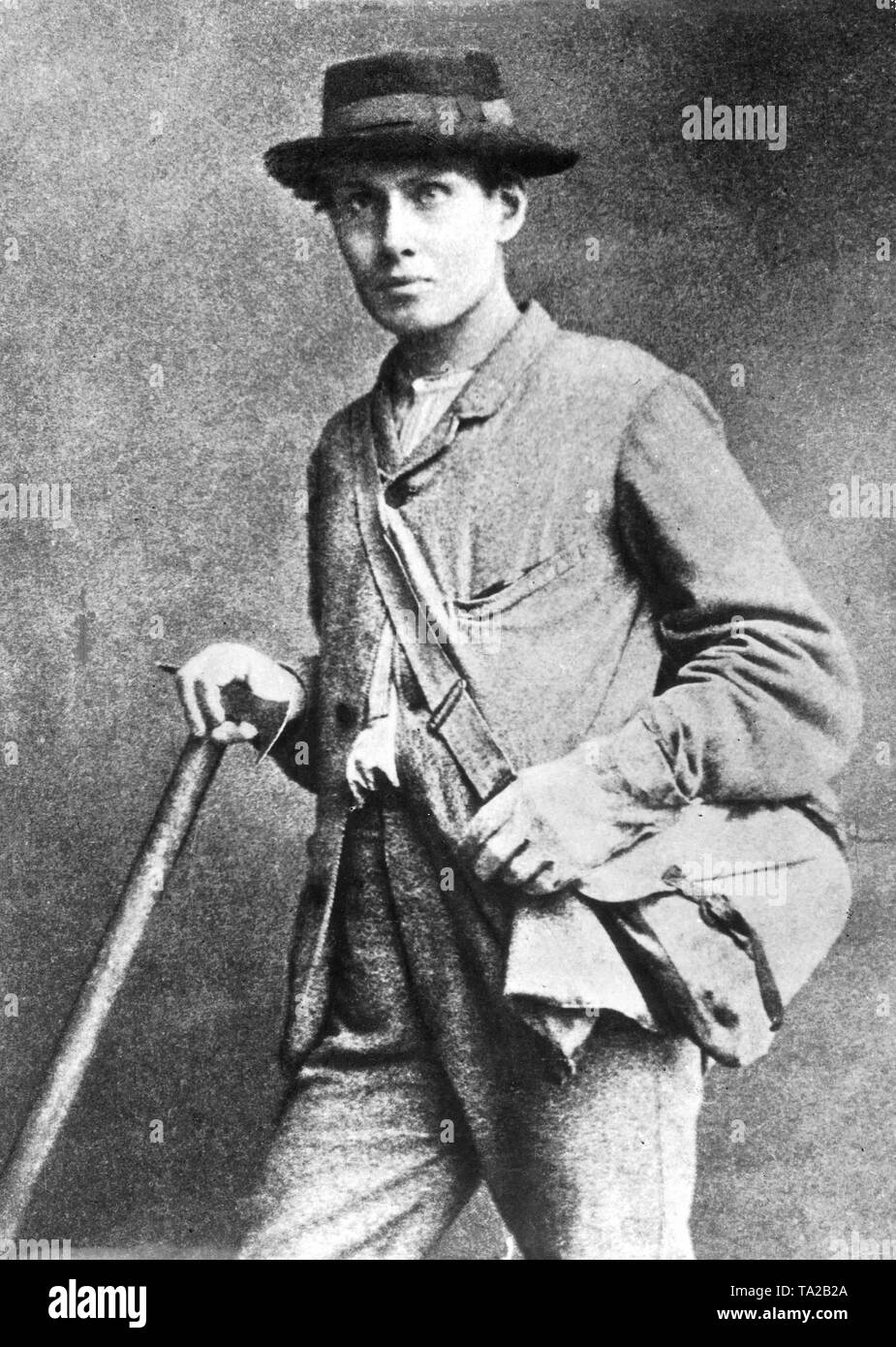 Edward Whymper at the age of 25 at the time of the Matterhorn ascent ...