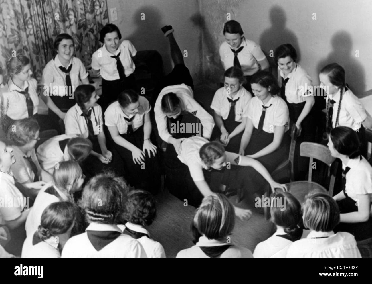 Undated photo of a game during a cultural evening of the BDM Stock ...
