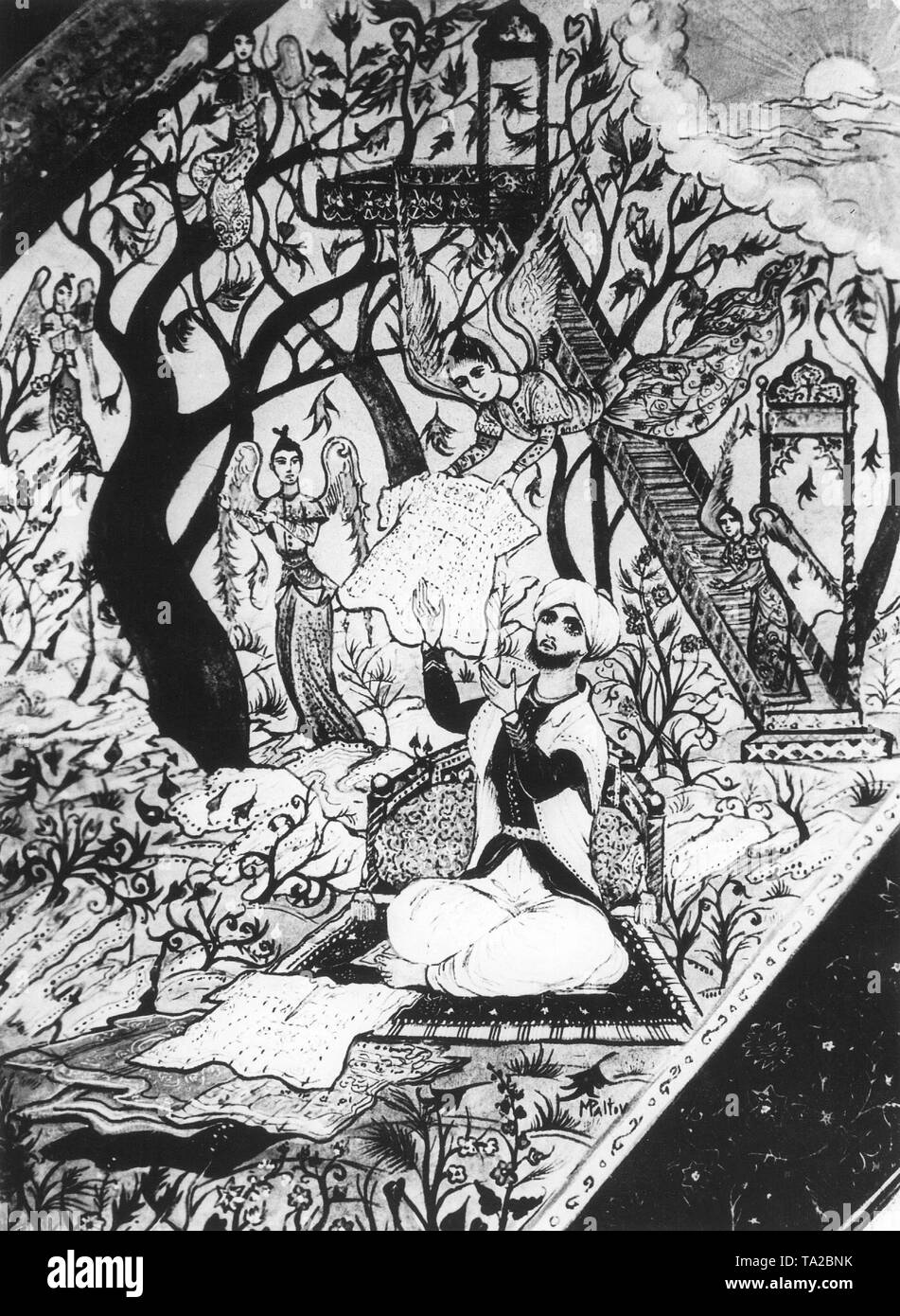 Caliph Ali, the son-in-law of Mohammed. The illustration shows ...