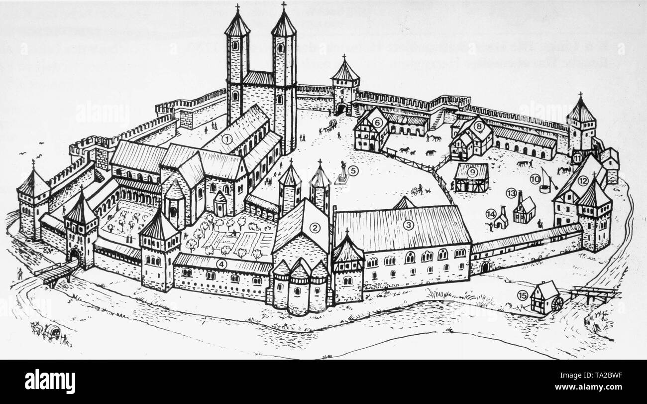 Map of st georges castle Black and White Stock Photos & Images - Alamy