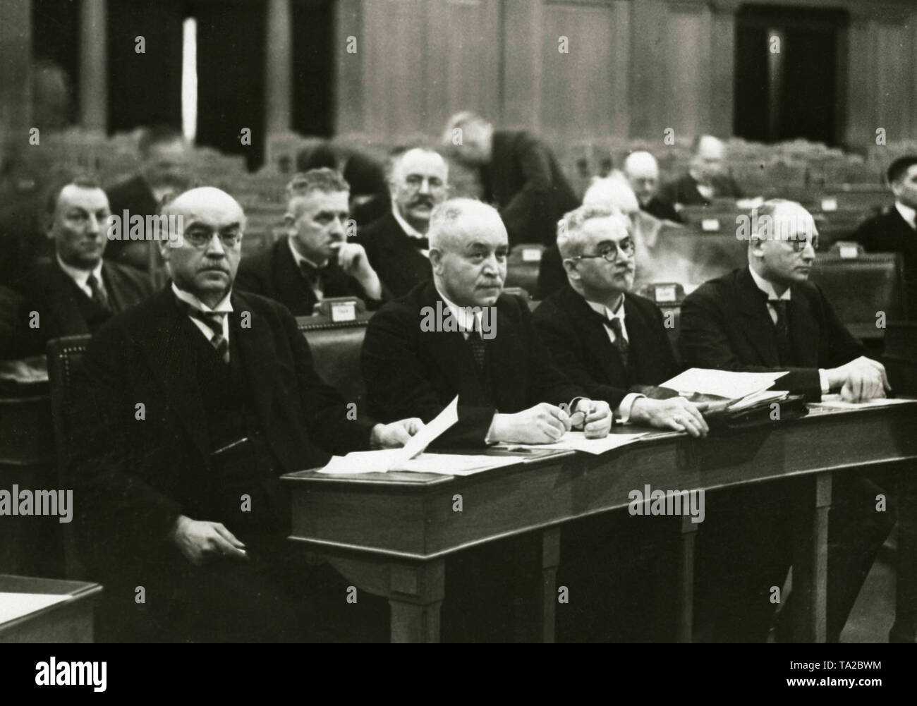 Meeting of the Prussian State Council in the Berlin Herrenhaus. It was ...