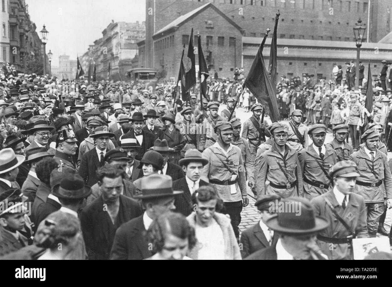 Members of the Alliance of Red Front-Fighters march at a Communist ...
