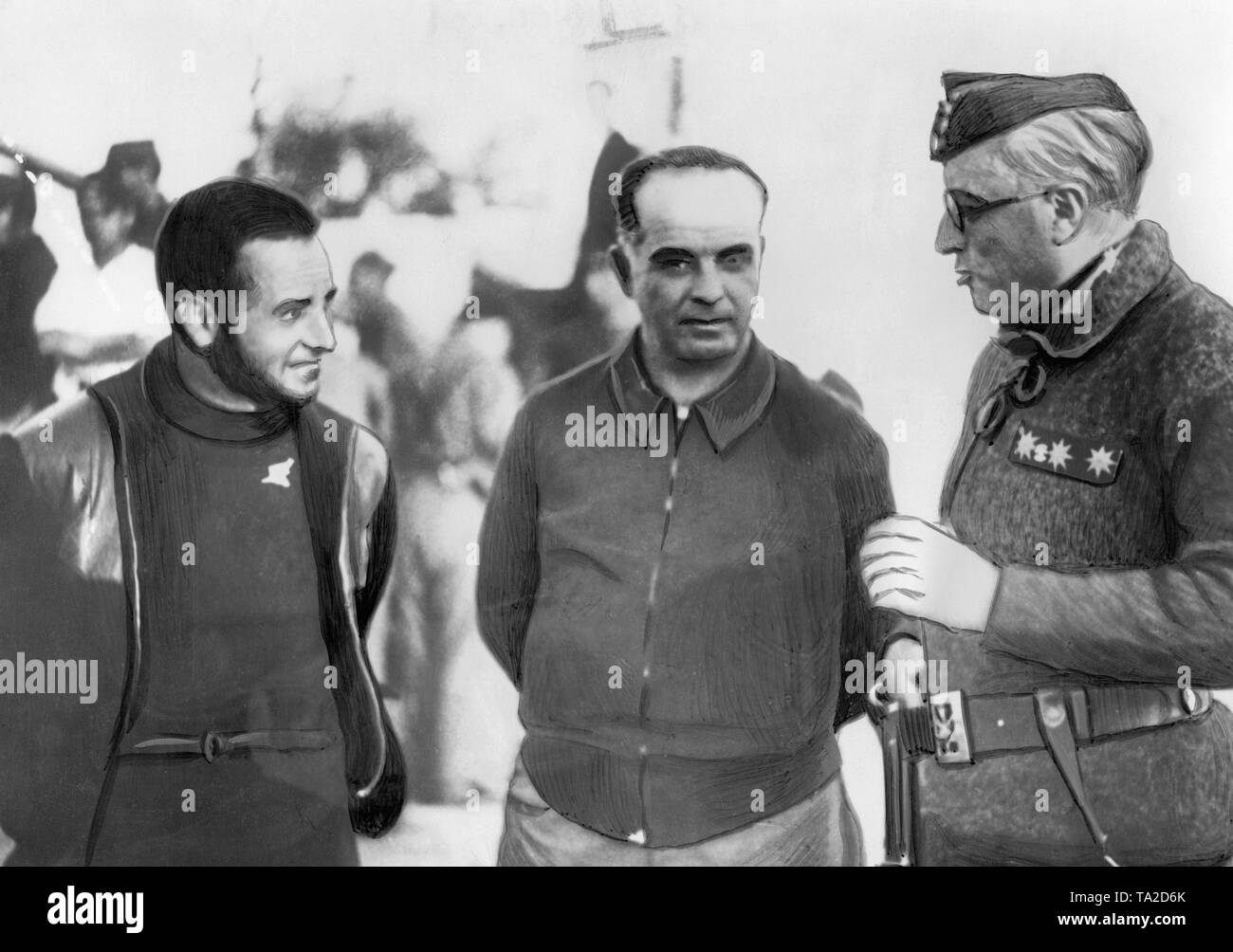 Three high-ranking officers of the Spanish national troops in ...