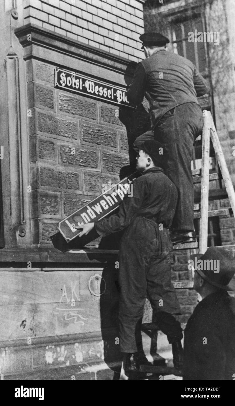 After the annexation of the Saar to the German Reich, neutral street ...