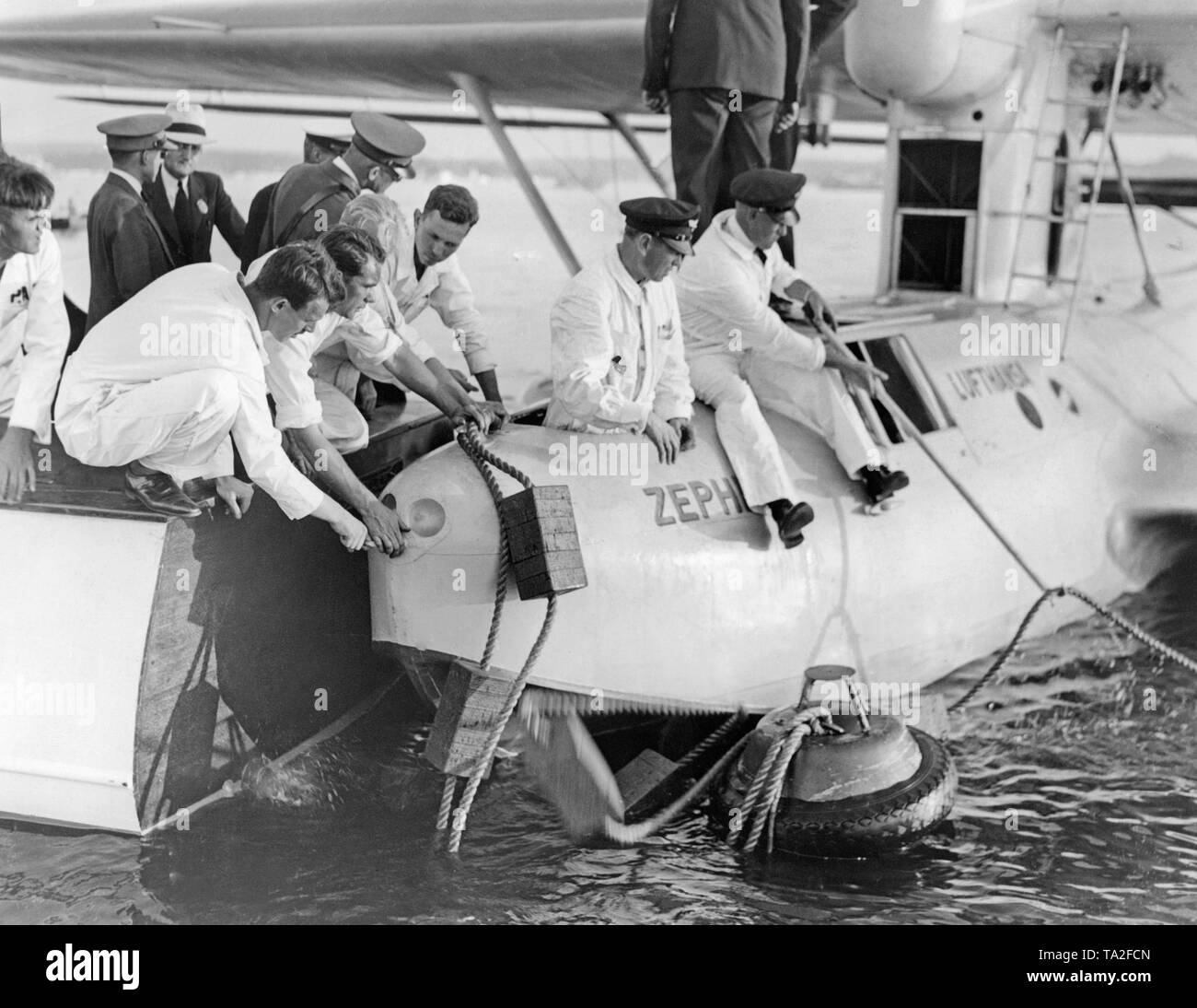 Dornier Do 18 "Zephyr" flying boat of the Lufthansa after its first ...