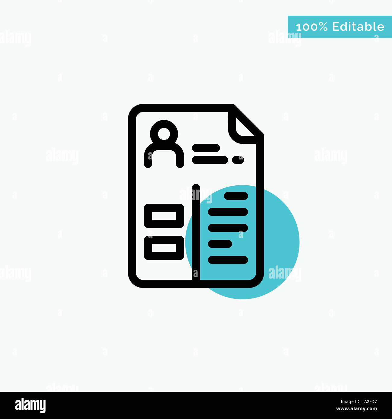 Curriculum vitae document icon vector hi-res stock photography and ...