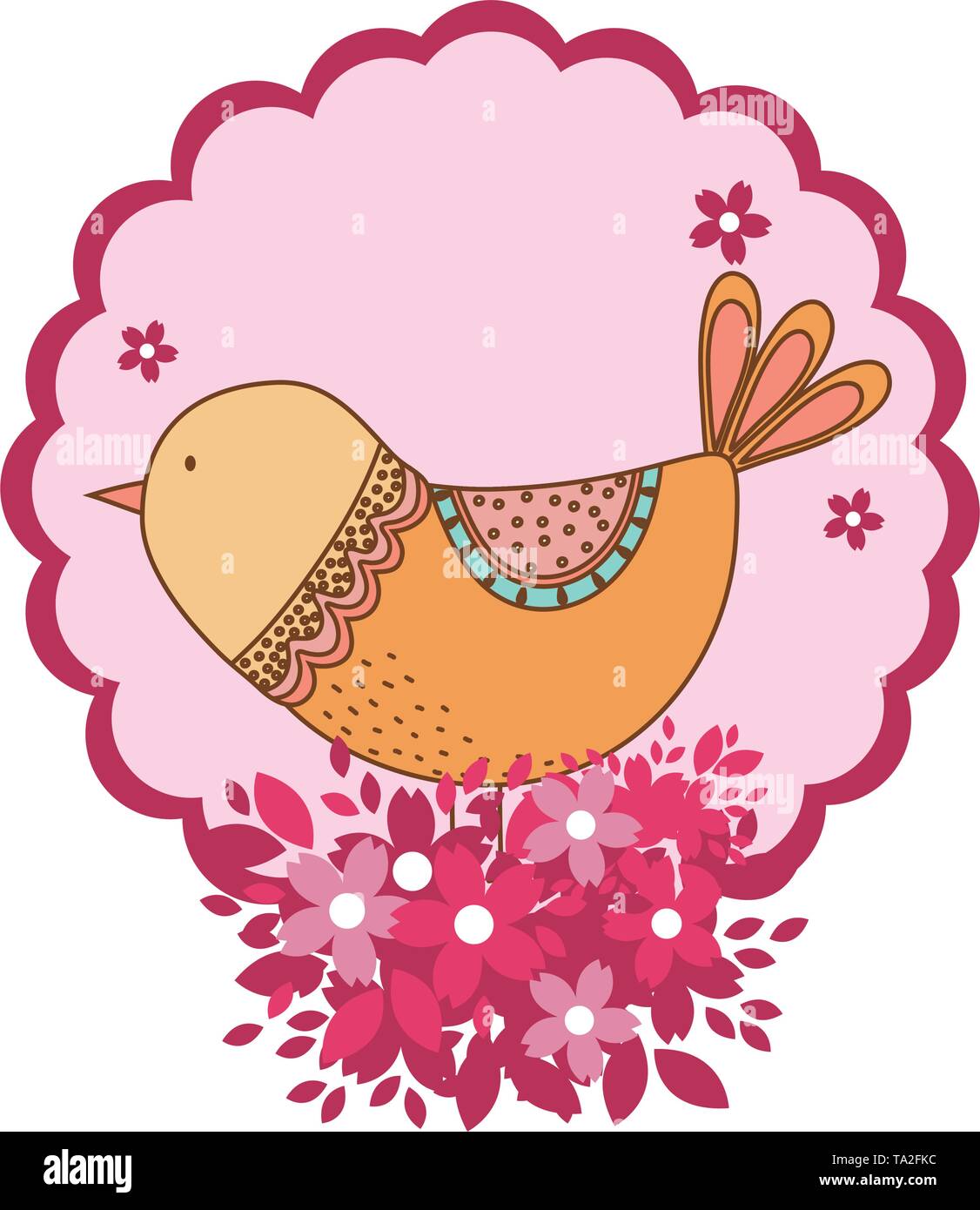 Bird cartoon design, Animal cute zoo life nature and fauna theme Vector ...