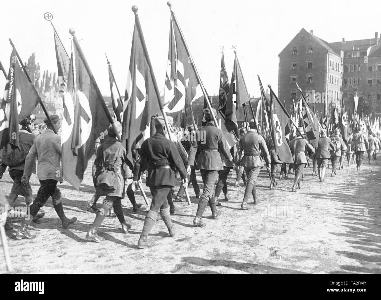 On the "Deutscher Tag" (German Day) in Nuremberg, SA men and former ...