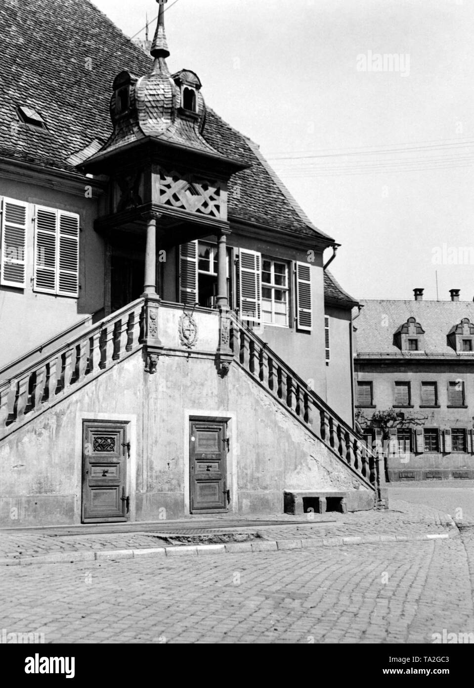 Ancient town hall square Black and White Stock Photos & Images - Alamy