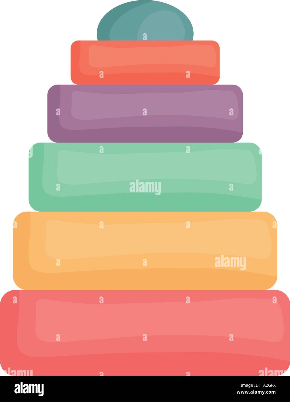 pyramid of colors toy entertainment icon vector illustration design ...