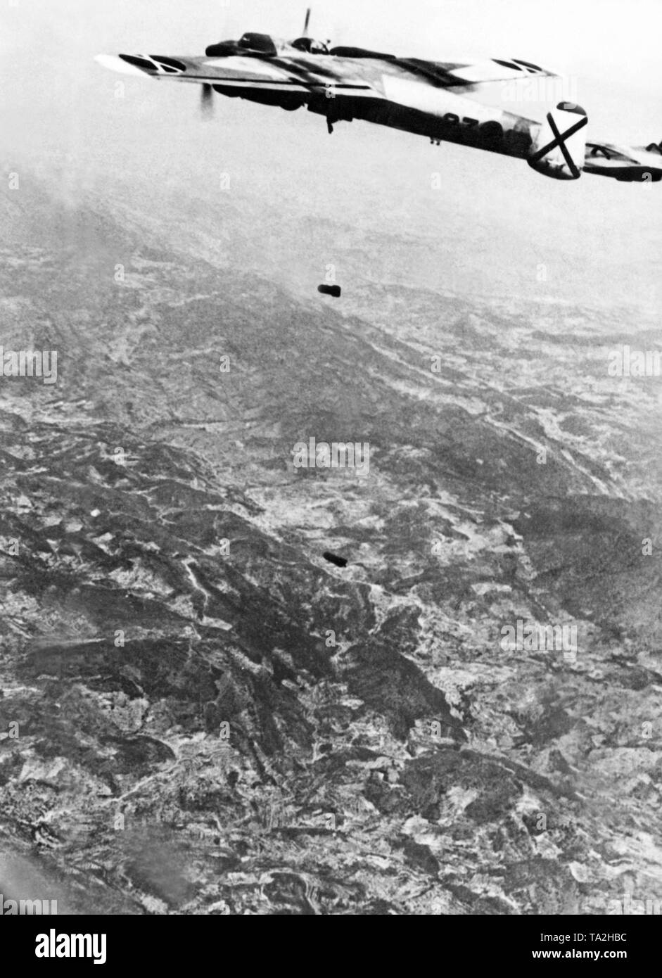 Photo a German bomber, type Dornier Do 17, of the Condor Legion in ...