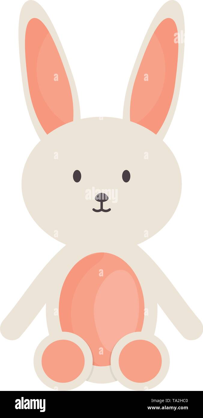 stuffed bunny toy entertainment vector illustration design Stock Vector ...