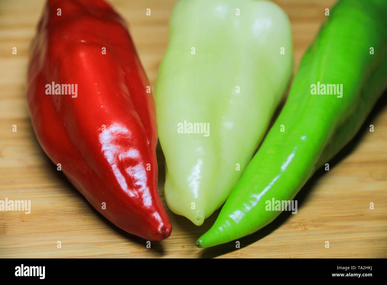 Hungarian fresh peppers in tricolor formation. Very tasty and healthy ...