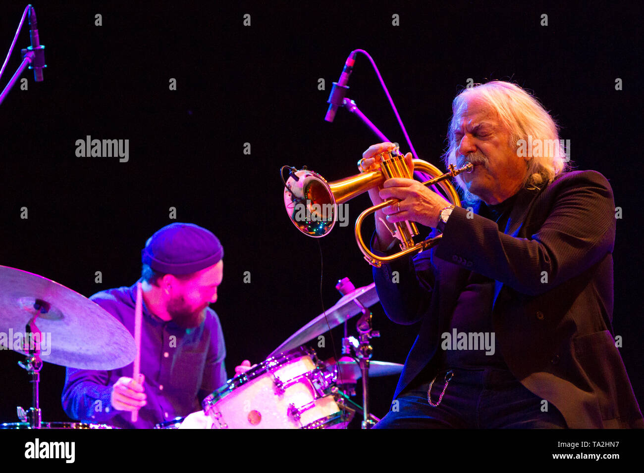 Italian jazz trumpeter Enrico Rava in concert at 2019 Torino Jazz ...