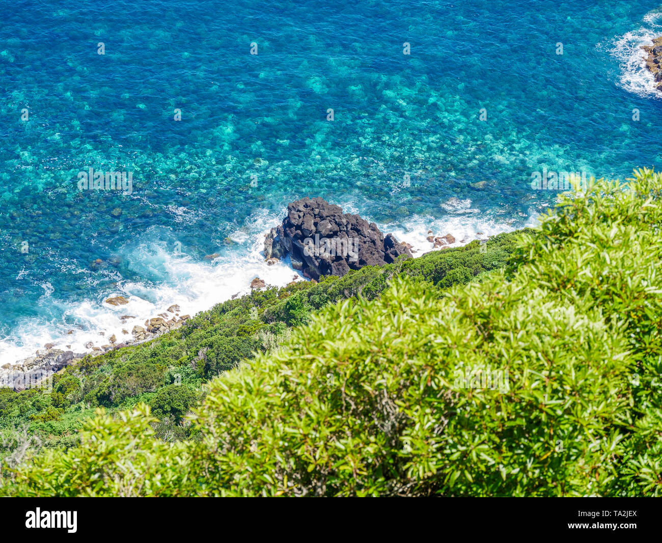 Image of sea with rocks along a coast Stock Photo - Alamy